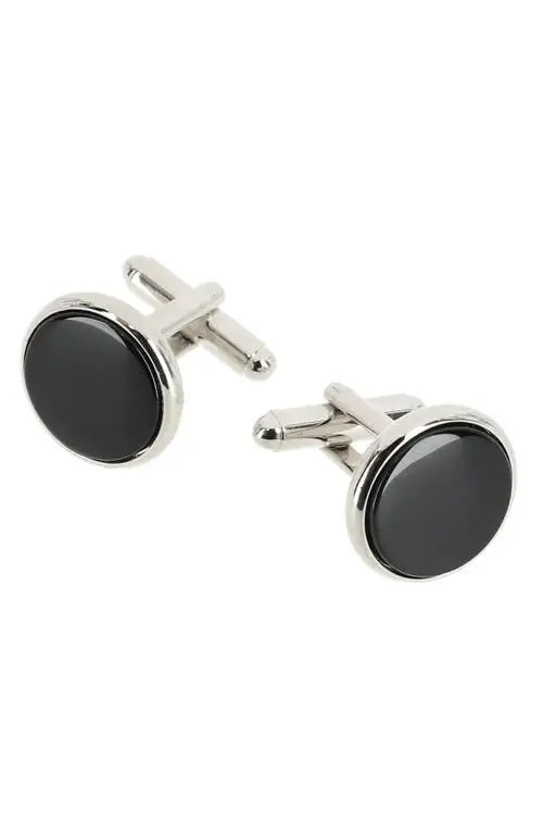 Trafalgar Sutton Onyx Cuff Links - Silver