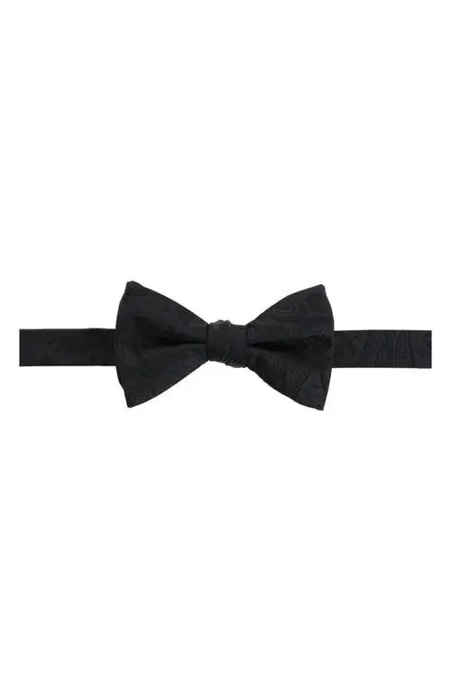 Trafalgar Banbury Paisley Silk Bow Tie - Black