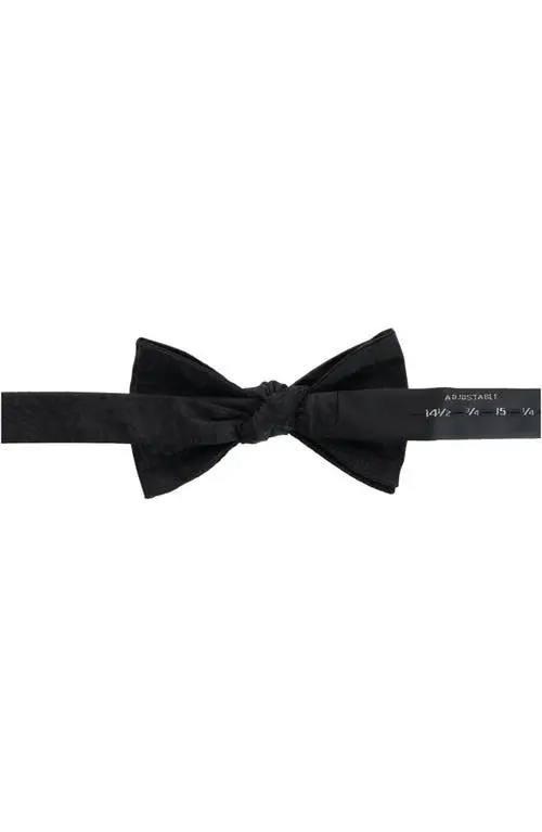 Trafalgar Banbury Paisley Silk Bow Tie - Black