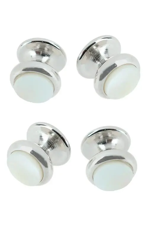 Trafalgar Sutton Mother-of-pearl Stud Set - Silver