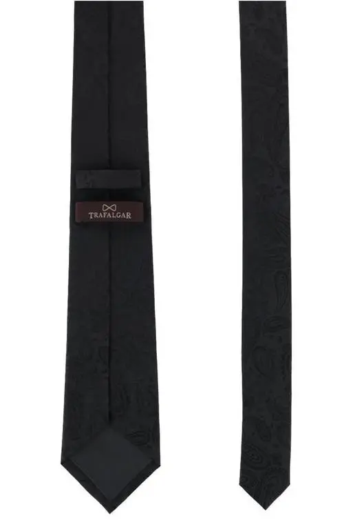 Trafalgar Banbury Silk Neck Tie - Black