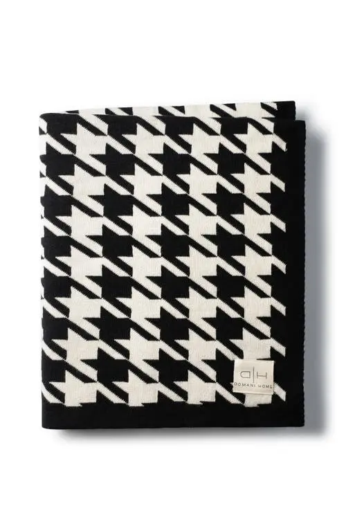 DOMANI HOME Houndstooth Knit Throw Blanket
