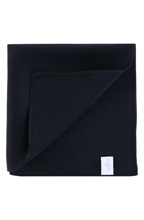 Trafalgar Sutton Solid Silk Pocket Square - Black