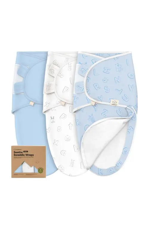KEABABIES 3-pack Soothe Zippy Swaddle Wrap - Abc Land Cloud