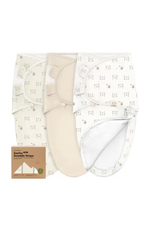 KEABABIES 3-pack Soothe Zippy Swaddle Wrap - Bumble Bear