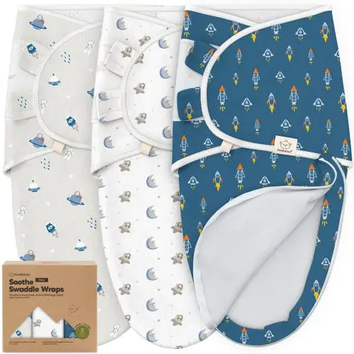 KEABABIES 3-pack Soothe Zippy Swaddle Wrap - Cosmo