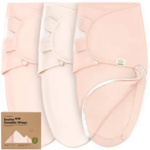 KEABABIES 3-pack Soothe Zippy Swaddle Wrap - Angelic