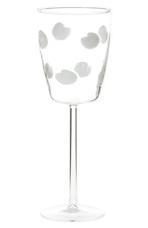 VIETRI Drop Wine Glass - White