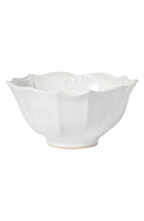 VIETRI Incanto Stone Baroque Medium Serving Bowl - White