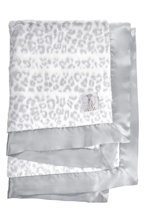 LITTLE GIRAFFE Luxe Leshiba Baby Blanket - Silver