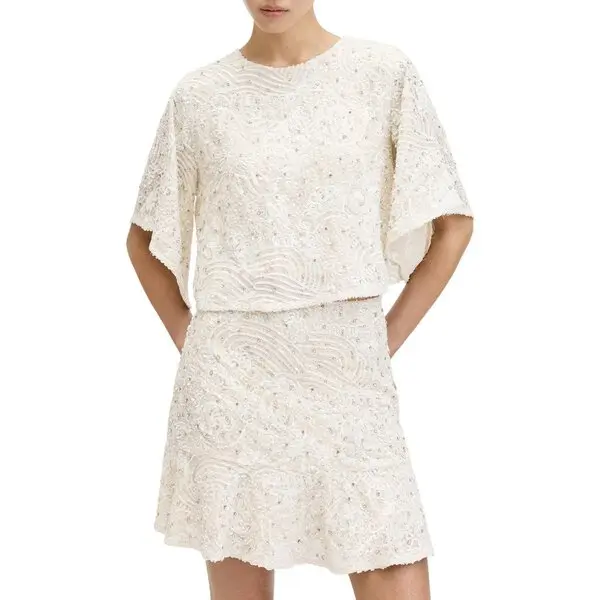 ALLSAINTS Ivy Bead & Sequin Top