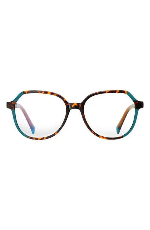 FIFTH & NINTH Nelli Round Blue Light Blocking Eyeglasses - Torte/ Green