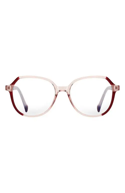 FIFTH & NINTH Nelli Round Blue Light Blocking Eyeglasses - Transparent Pink