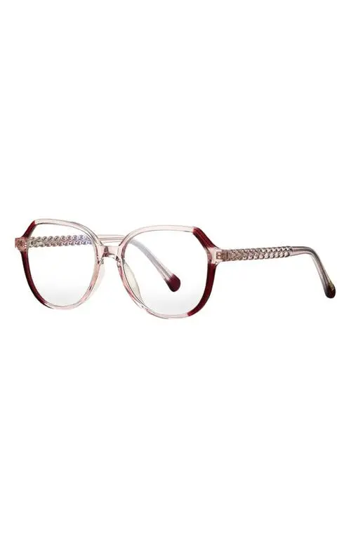 FIFTH & NINTH Nelli Round Blue Light Blocking Eyeglasses - Transparent Pink