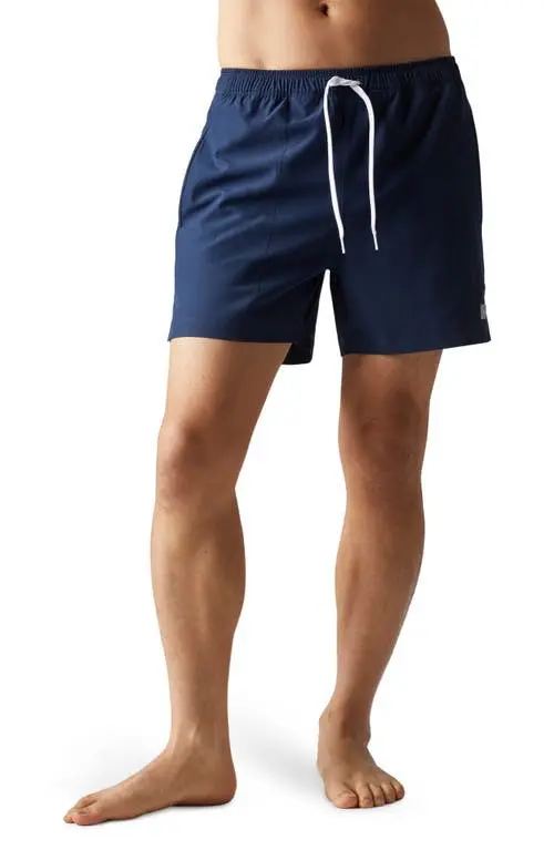 RHONE 5.5-inch Water Repellent Swim Trunks - Navy