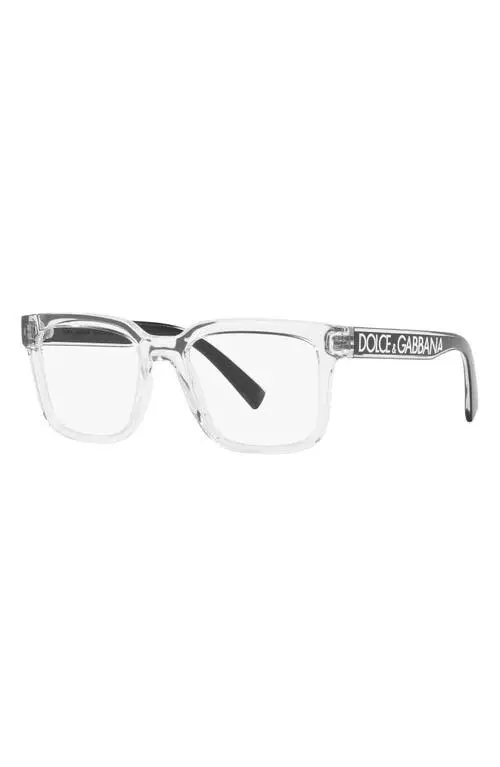 Dolce & Gabbana 52mm Square Eyeglasses - Crystal