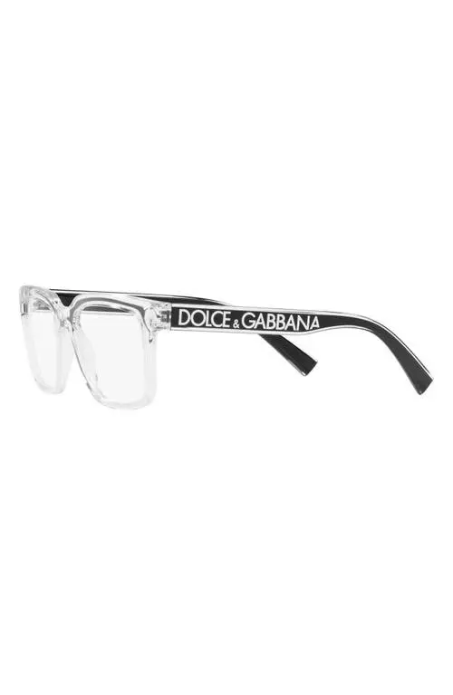 Dolce & Gabbana 52mm Square Eyeglasses - Crystal
