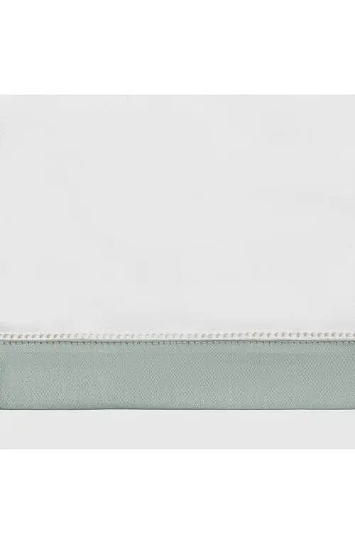 MATOUK Ambrose 600 Thread Count Flat Sheet - Bone/celadon