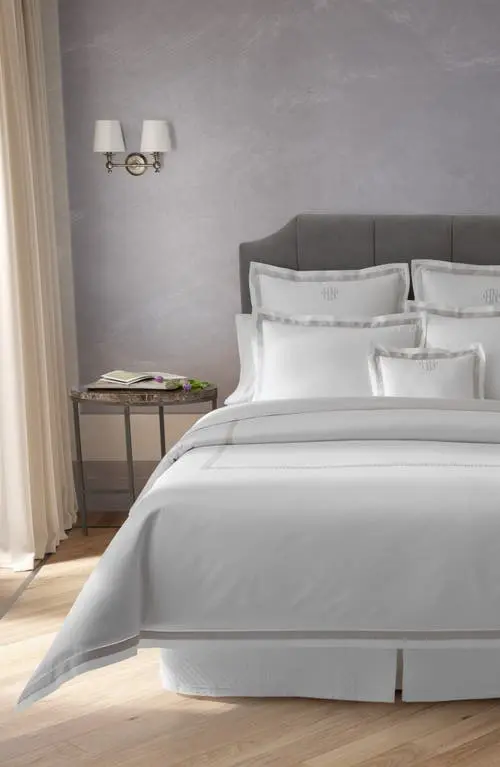 MATOUK Ambrose Duvet Cover - Bone/silver