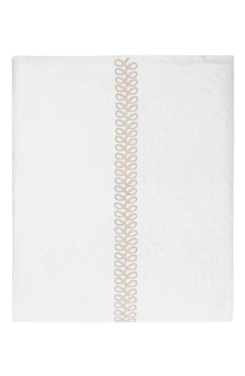 MATOUK Astor Braid Matelassé Coverlet - Dune