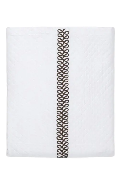 MATOUK Astor Braid Matelassé Coverlet - Mocha