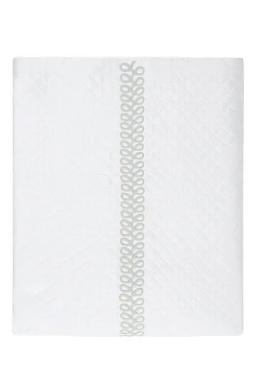 MATOUK Astor Braid Matelassé Coverlet - Silver