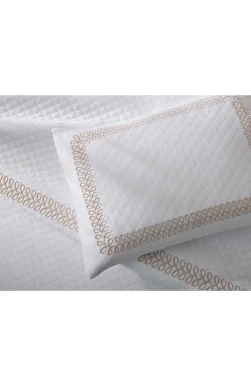 MATOUK Astor Braid Matelassé Coverlet - Sky