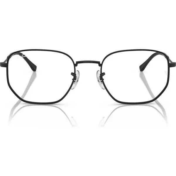 Ray-ban 53mm Octagon Eyeglasses - Black