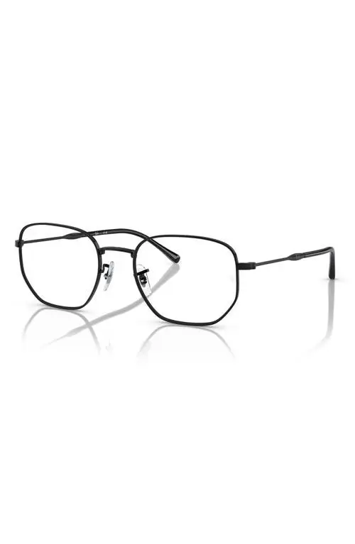 Ray-ban 53mm Octagon Eyeglasses - Black