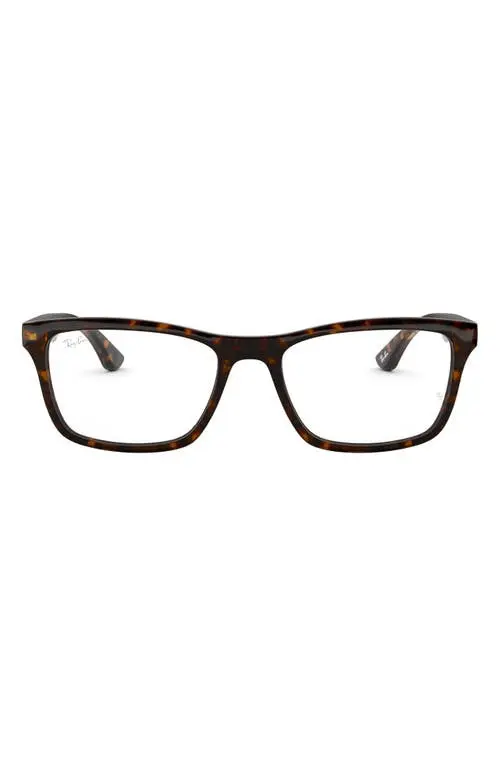 Ray-ban 57mm Square Eyeglasses - Dk Havana