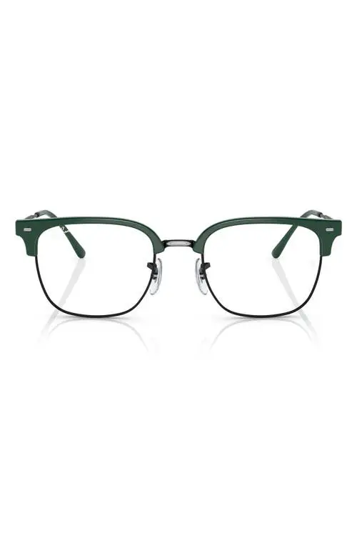 Ray-ban Clubmaster 51mm Square Optical Glasses - Black Green