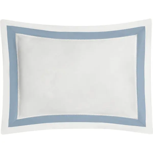 MATOUK Ambrose Pillow Sham - Bone/ Hazy Blue