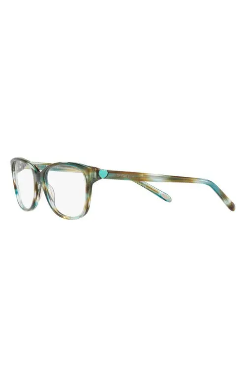 Tiffany & Co. 52mm Square Optical Glasses - Havana Blue