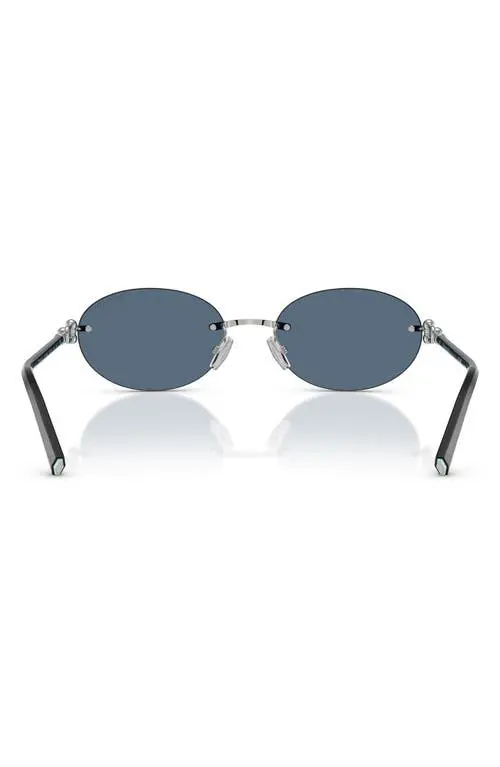 Tiffany & Co. 56mm Oval Sunglasses - Silver