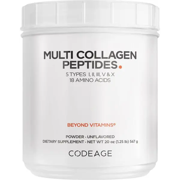 CODEAGE Multi Collagen Protein Powder Peptides Powder Supplement - White