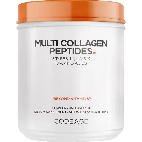 CODEAGE Multi Collagen Protein Powder Peptides Powder Supplement - White