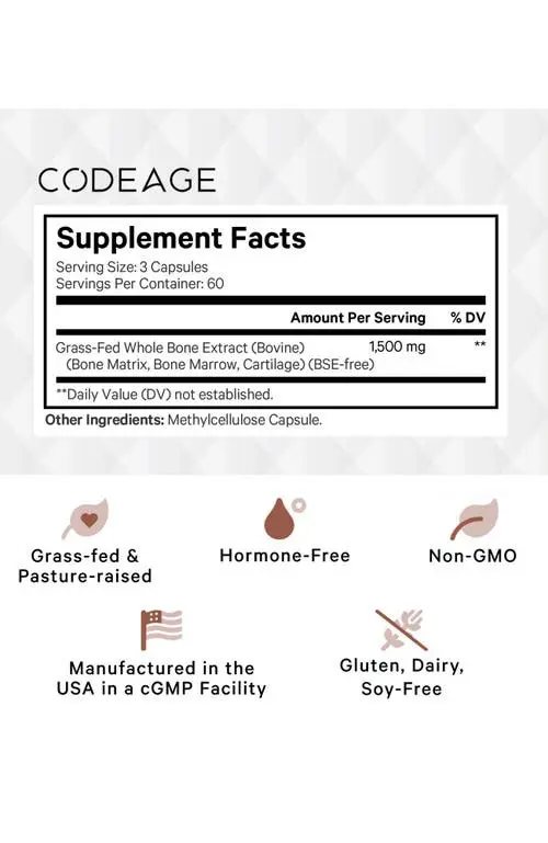 CODEAGE Grass-fed Bone Marrow Supplement