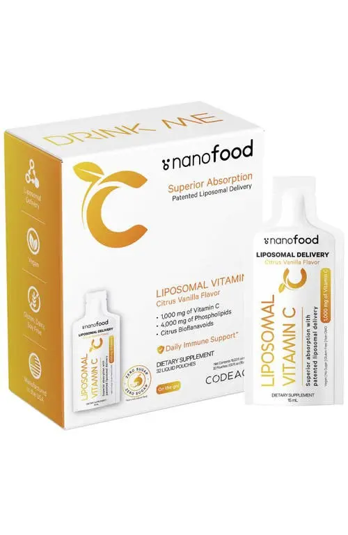 CODEAGE Nanofood Liposomal Vitamin C + E Liquid Supplement - White