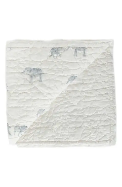 PEHR Follow Me Quilted Organic Cotton Baby Blanket - Follow Me Elephant