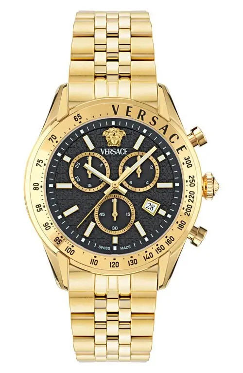 Versace Master Chronograph Bracelet Watch - Ip Yellow Gold