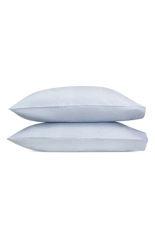 MATOUK Jasper Set Of 2 Cotton Sateen Pillowcases - Hazy Blue