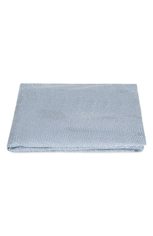 MATOUK Jasper Cotton Sateen Fitted Sheet - Steel Blue