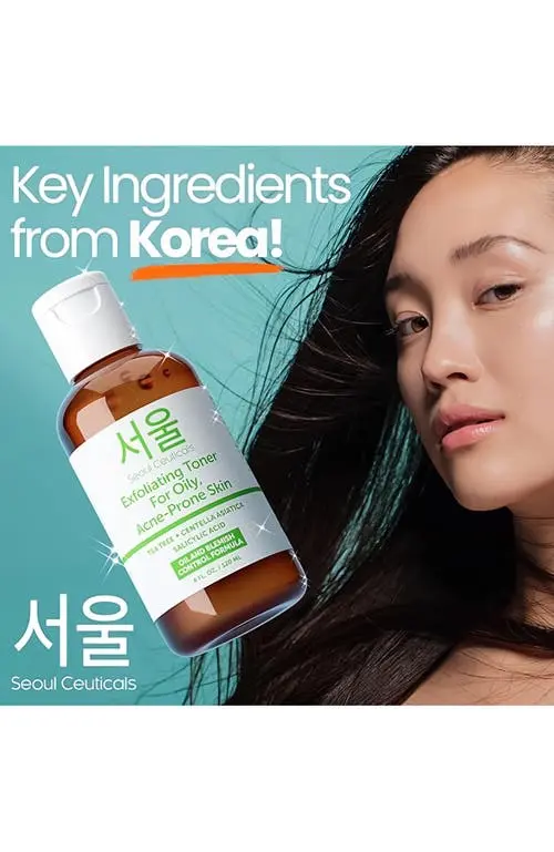 SEOUL CEUTICALS Korean Skincare Exfoliating Toner For Oily - Clear