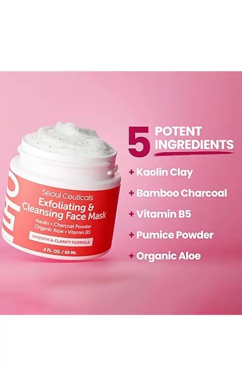 SEOUL CEUTICALS Exfoliating & Cleansing Korean Face Mask - Clear