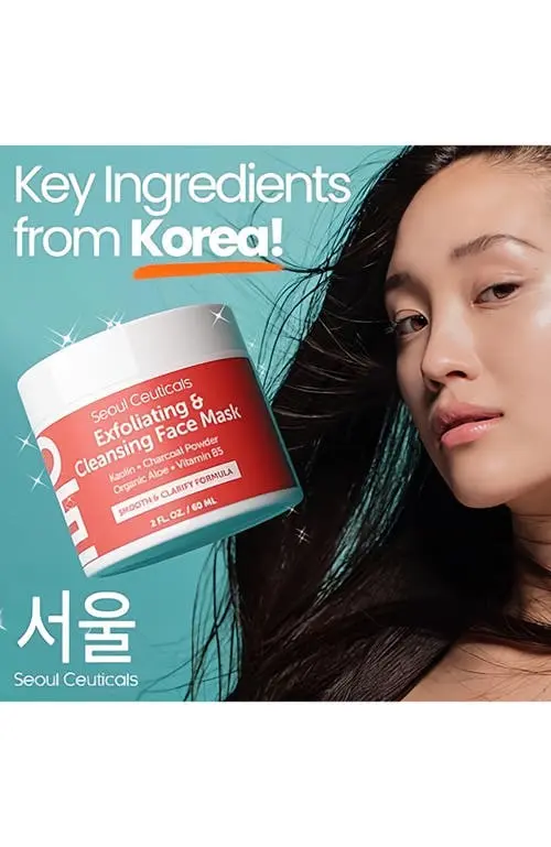 SEOUL CEUTICALS Exfoliating & Cleansing Korean Face Mask - Clear