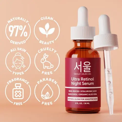 SEOUL CEUTICALS Korean Skincare Ultra Retinol Night Serum