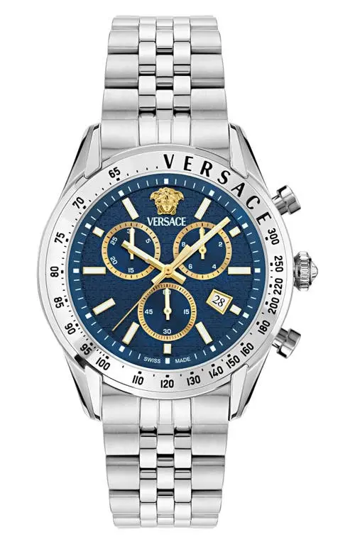 Versace Master Chronograph Bracelet Watch - Stainless Steel