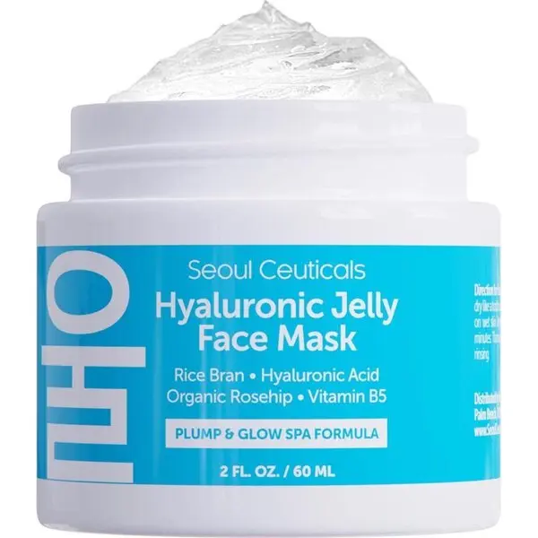 SEOUL CEUTICALS Korean Skincare Hyaluronic Jelly Face Mask - Clear