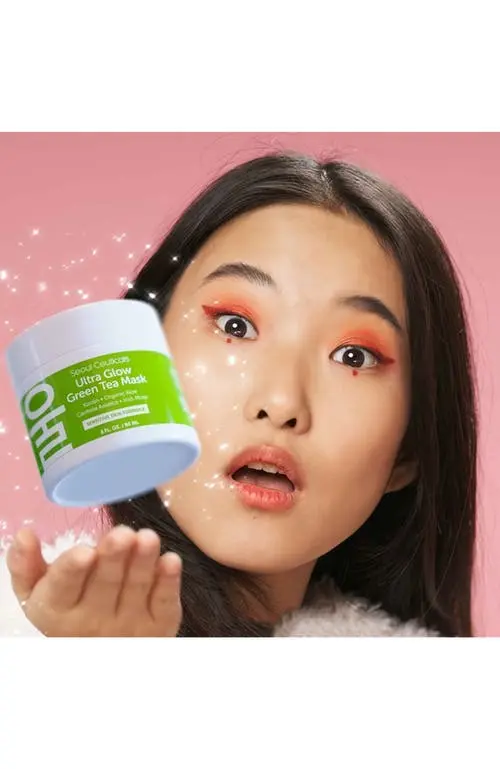 SEOUL CEUTICALS Ultra Glow Korean Skincare Green Tea Mask - Clear