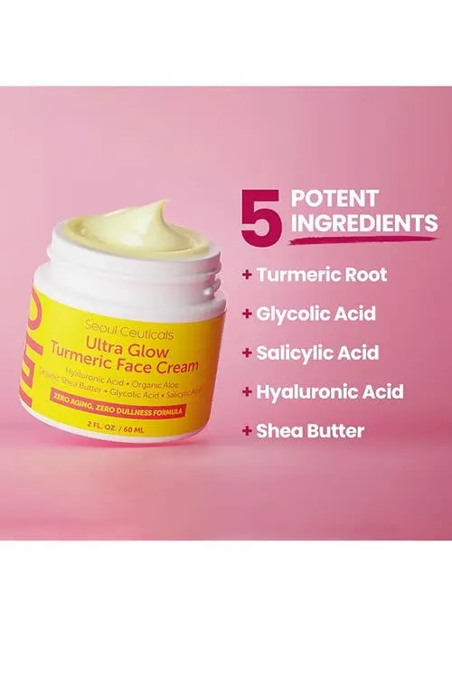 SEOUL CEUTICALS Ultra Glow Korean Turmeric Face Cream - Clear